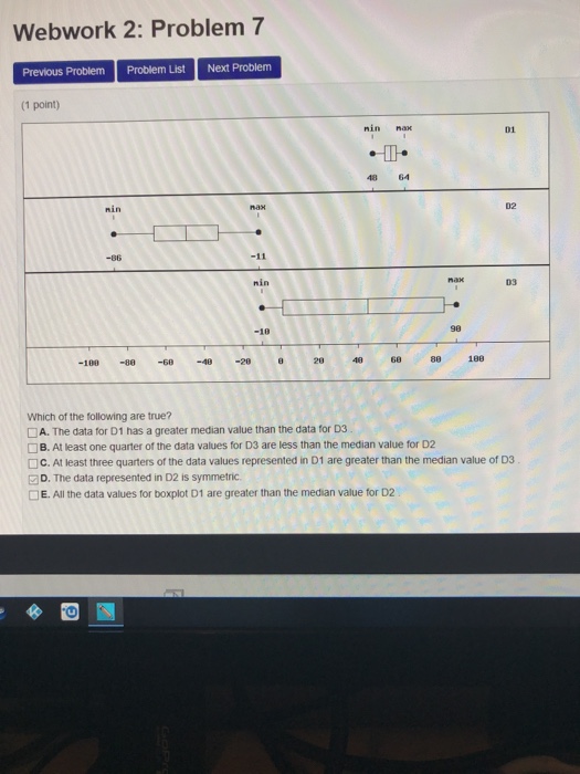Solved Webwork 2: Problem 7 Previous Problem Problem List | Chegg.com