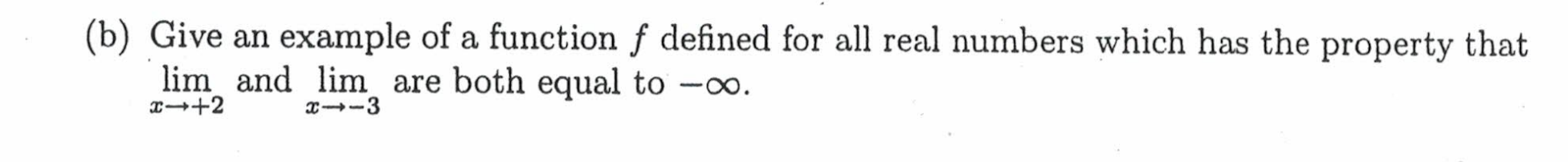 Solved (b) Give an example of a function f defined for all | Chegg.com