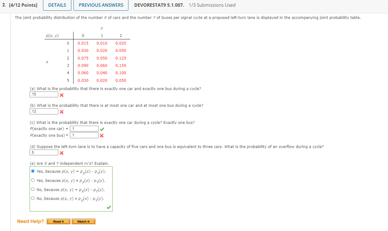 Solved 2. [4/12 Points] DETAILS PREVIOUS ANSWERS DEVORESTAT9 | Chegg.com