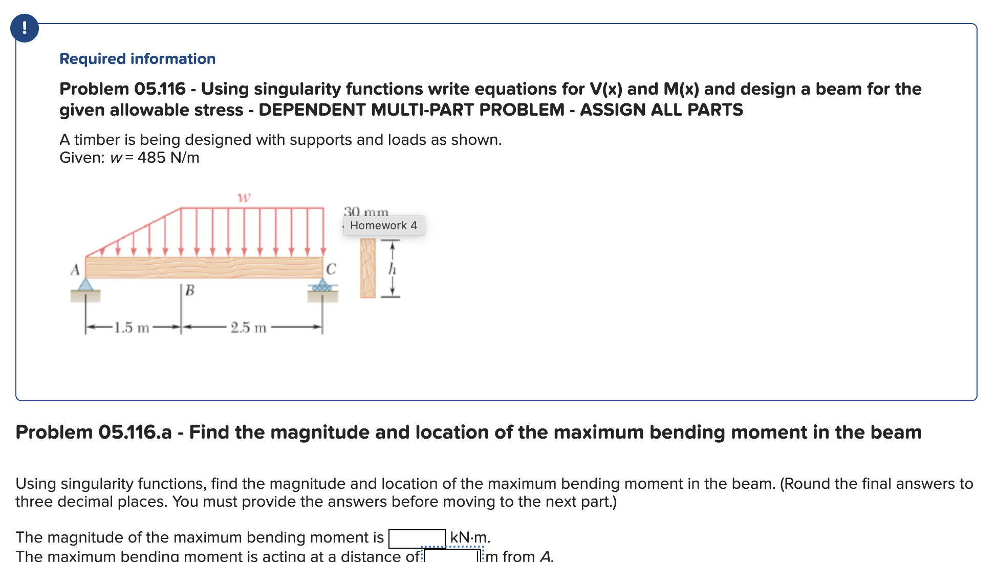 Solved Required information Problem 05.116 - Using | Chegg.com