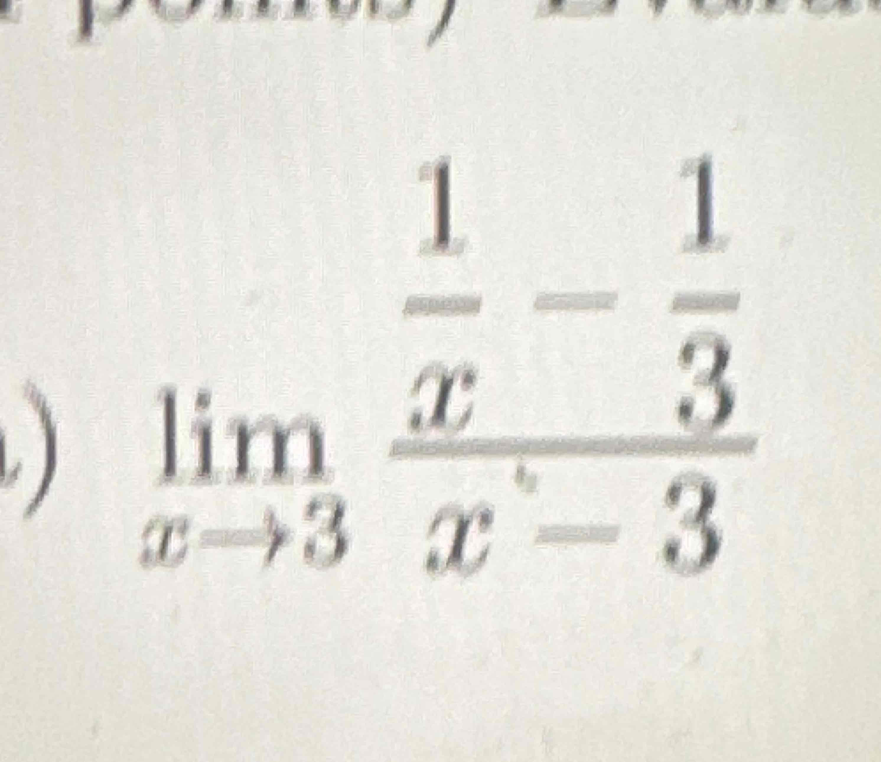 Solved limx→31x-13x-3 | Chegg.com