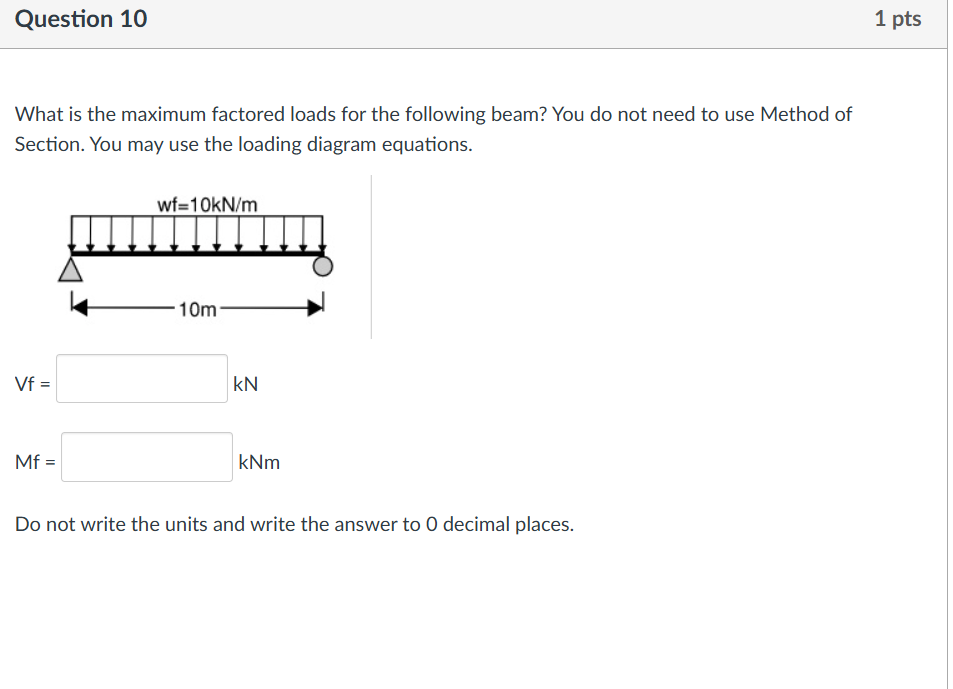 Solved What is the maximum factored loads for the following | Chegg.com