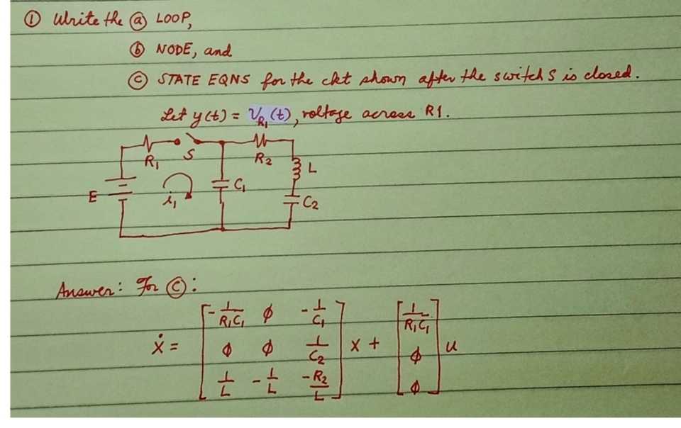 Solved (1) ﻿Write the (a) ﻿LOOP,(b) ﻿NODE, and(C) ﻿STATE | Chegg.com