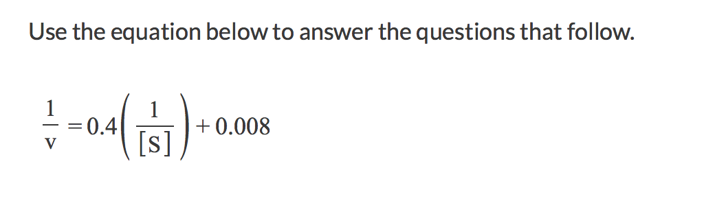 Solved 1. what is the Vmax of the enzyme described in the | Chegg.com
