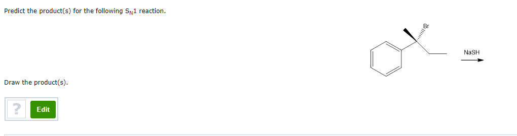 Solved Predict the product(s) for the following Sn1 | Chegg.com