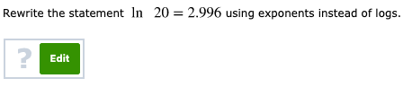 Solved Rewrite the statement in 20 = 2.996 using exponents | Chegg.com
