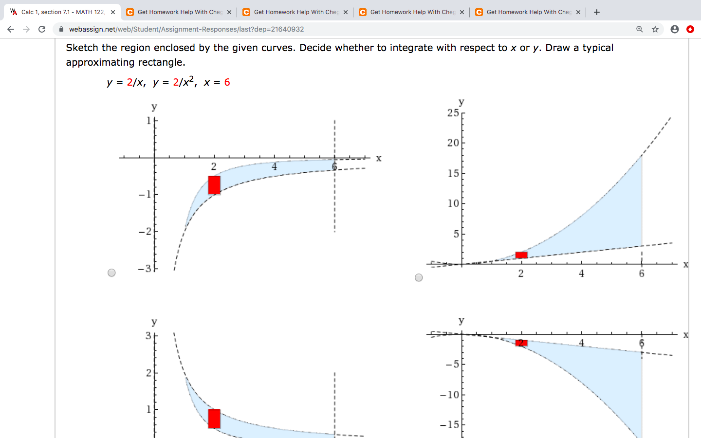 Solved: WA Calc 1, Section 7.1 - MATH 122, X C Get Homewor... | Chegg.com Solved: WA Calc 1, Section 7.1 - MATH 122, X C Get Homewor... | Chegg.com
