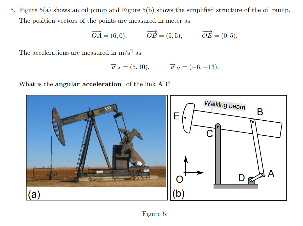 Solved 5. Figure 5(a) shows an oil pump and Figure 5(b) | Chegg.com
