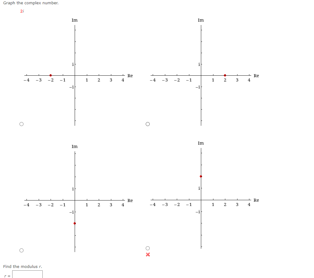 Solved 2iFind the modulus r.r= | Chegg.com