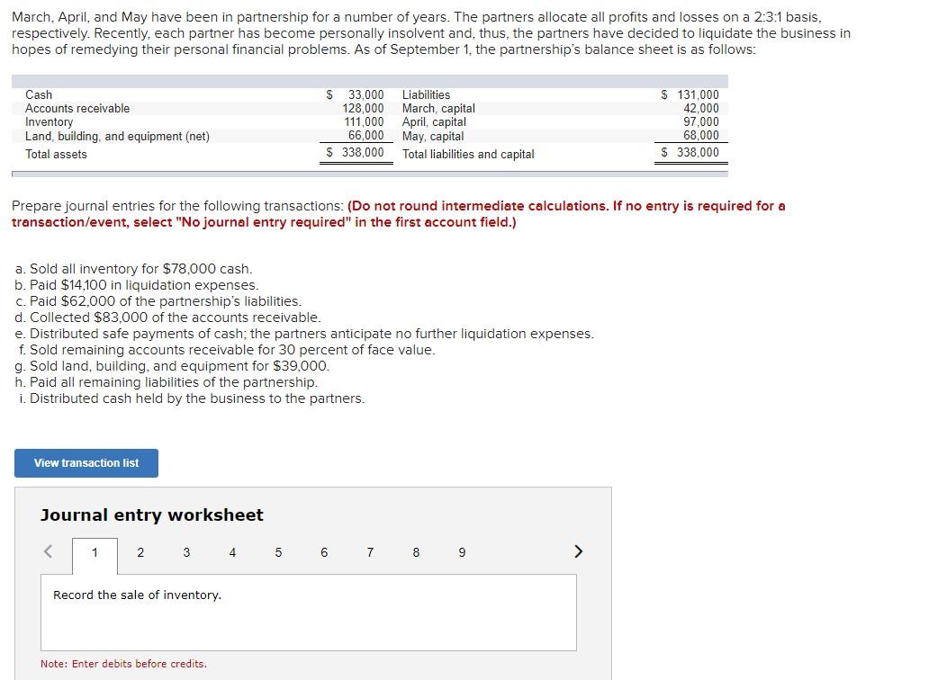 Solved Options for the Journal entries are: No journal entry | Chegg.com