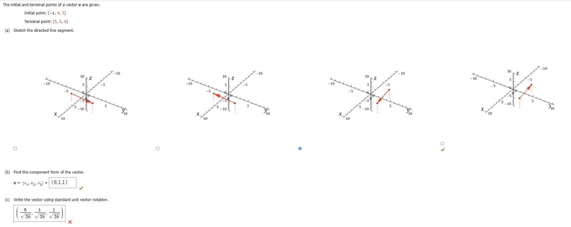 Solved F= xThe initial and terminal points of a vector v are | Chegg.com