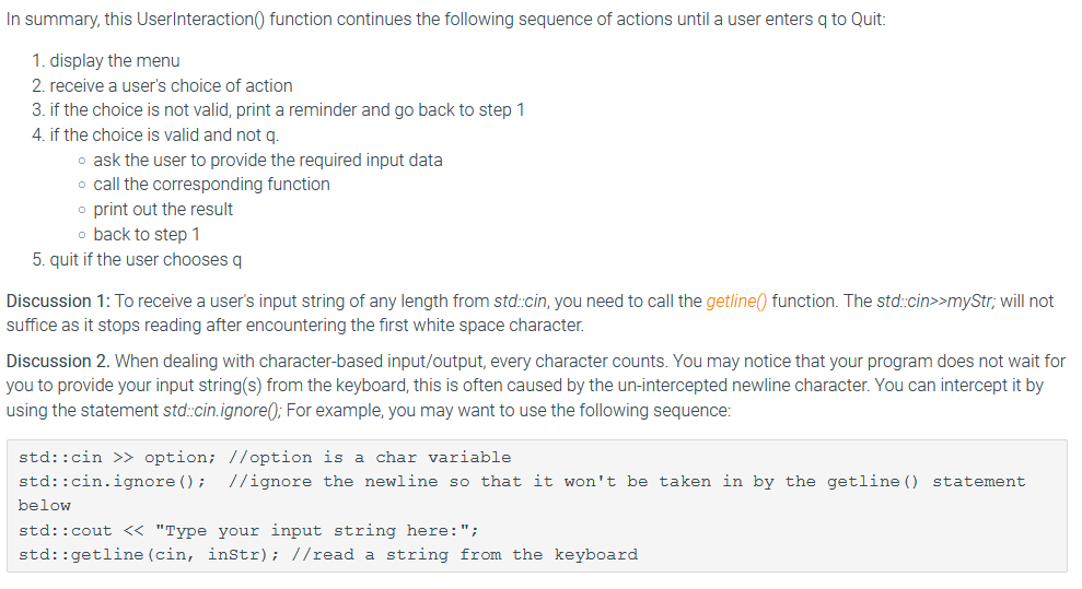 Solved Let's assume we have the following sample input | Chegg.com