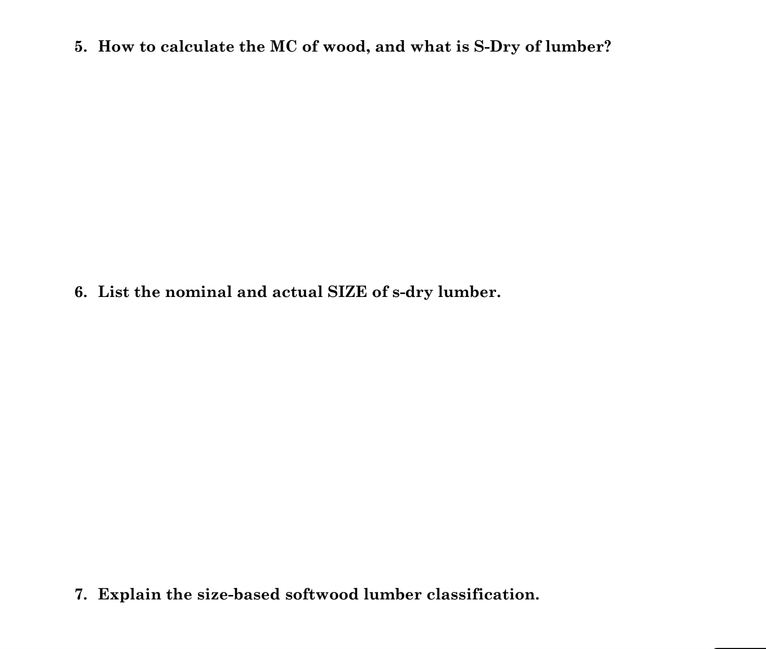 Solved 5. How to calculate the MC of wood, and what is S-Dry | Chegg.com