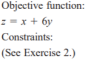 Solved Objective function: :-x+6y Constraints: (See Exercise | Chegg.com