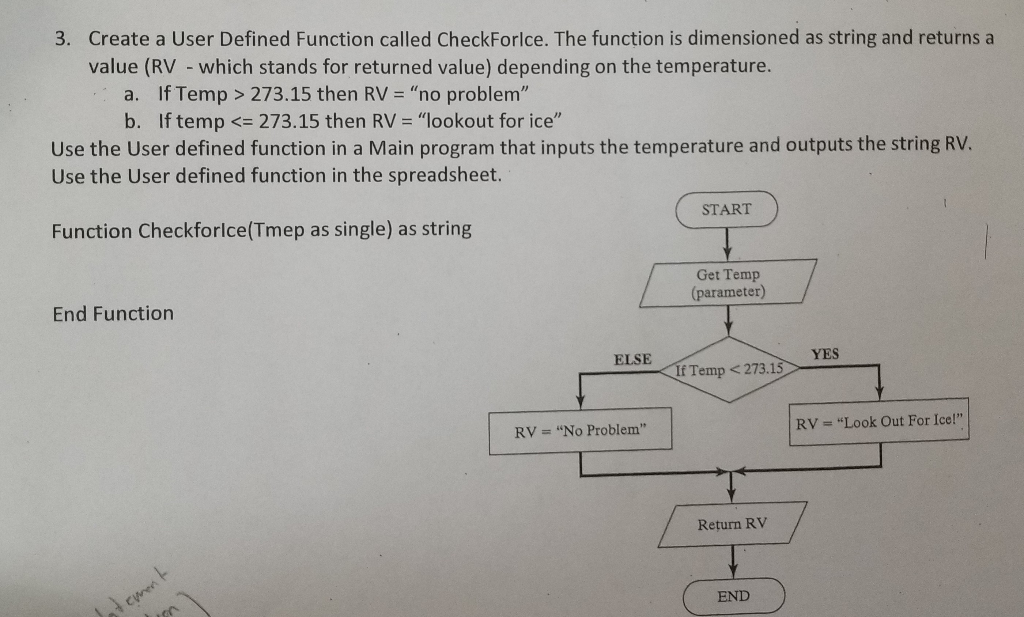 3. Create a User Defined Function called CheckForlce. | Chegg.com