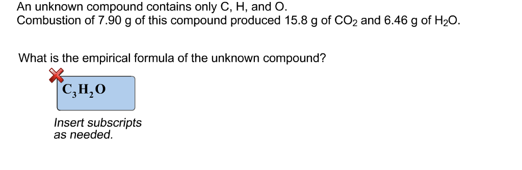 Solved An unknown compound contains only C, H, and O. | Chegg.com