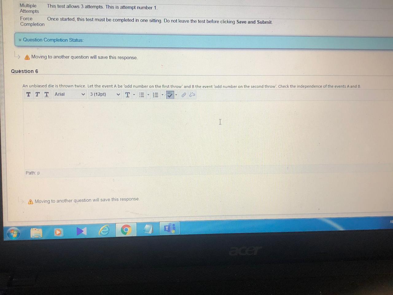 Solved Multiple This test allows 3 attempts. This is attempt | Chegg.com
