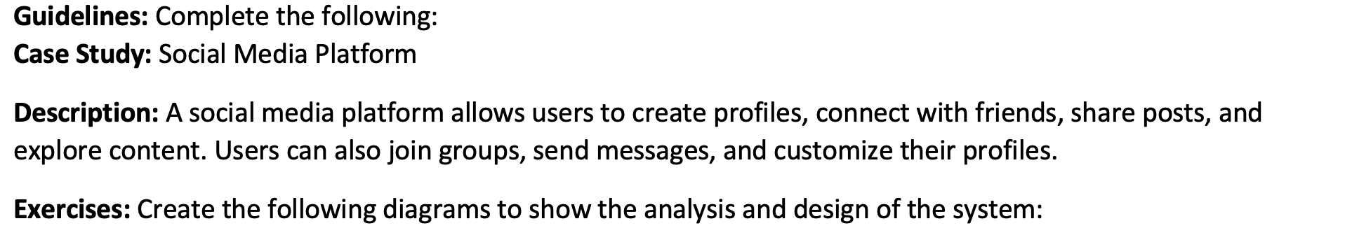 Solved Guidelines: Complete the following: Case Study: | Chegg.com