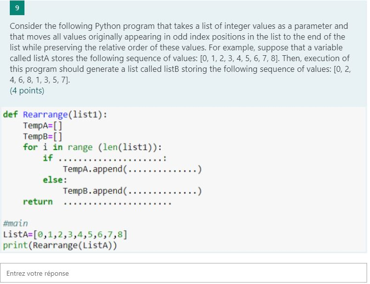 Solved 9 Consider the following Python program that takes a | Chegg.com