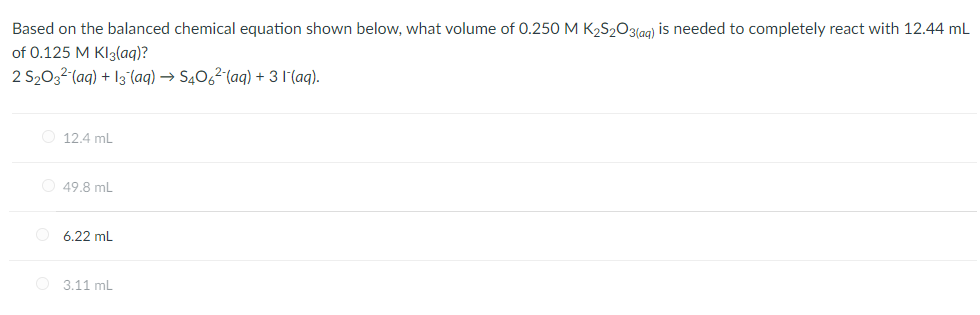 Solved Based on the balanced chemical equation shown below, | Chegg.com