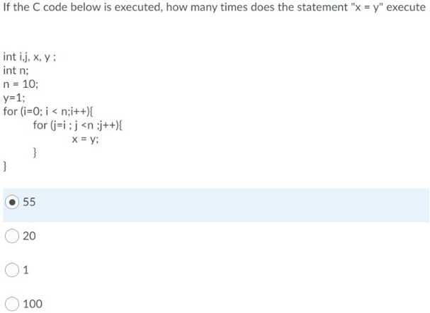 Solved How many times does the statement printf("\n x = %d", | Chegg.com