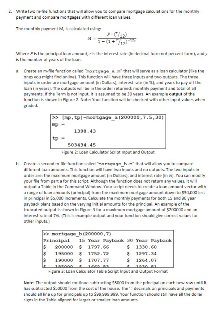 Solved Write two m-file functions that will allow you to | Chegg.com