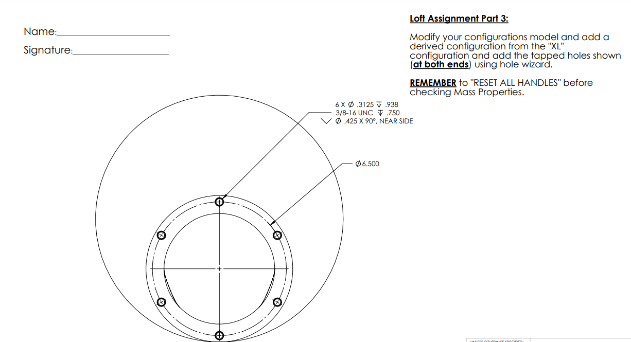 Solved Loft Assignment: .500 .500 Build this part in | Chegg.com