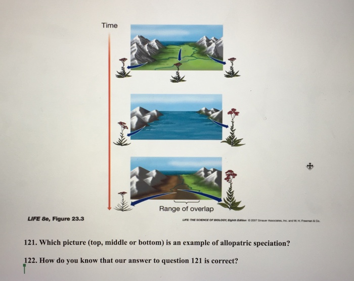 Solved Time 业 Range of overlap LIFE 8e, Figure 23.3 121. | Chegg.com