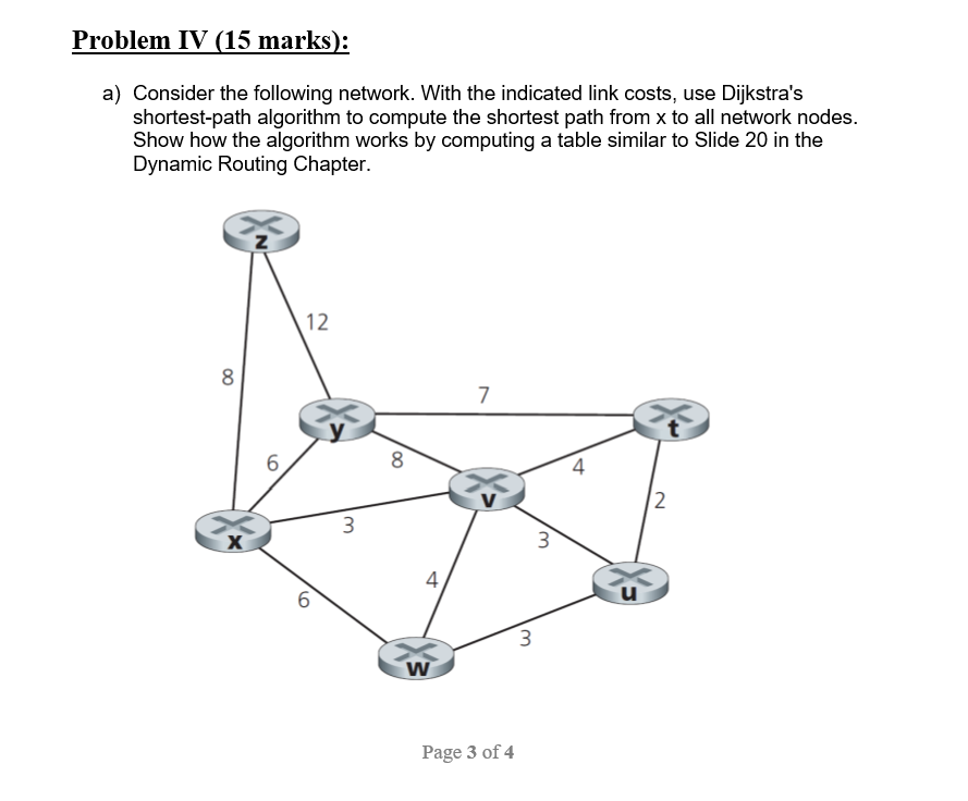 a) Consider the following network. With the indicated | Chegg.com