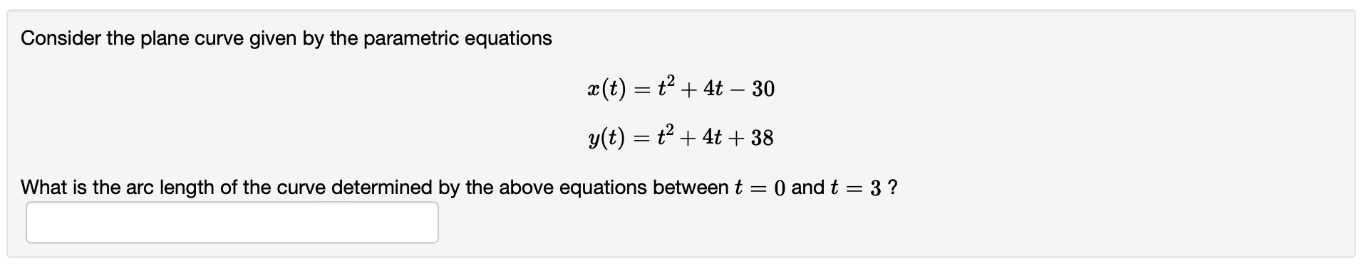Solved Consider the plane curve given by the parametric | Chegg.com