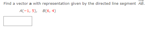 Solved Find a vector a with representation given by the | Chegg.com