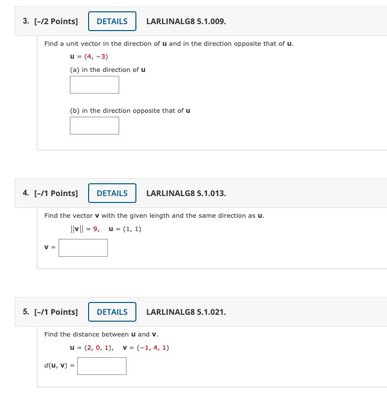 Solved 3. [-/2 Points) DETAILS LARLINALG8 5.1.009. Find a | Chegg.com