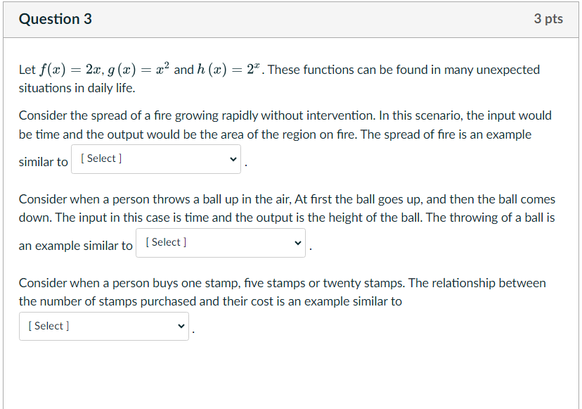 Solved Let f(x)=2x,g(x)=x2 and h(x)=2x. These functions can | Chegg.com