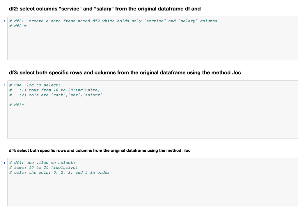 Solved Practice: . some statistics operations • dataframe | Chegg.com