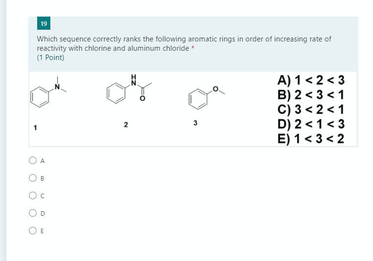 Solved 19 Which sequence correctly ranks the following | Chegg.com