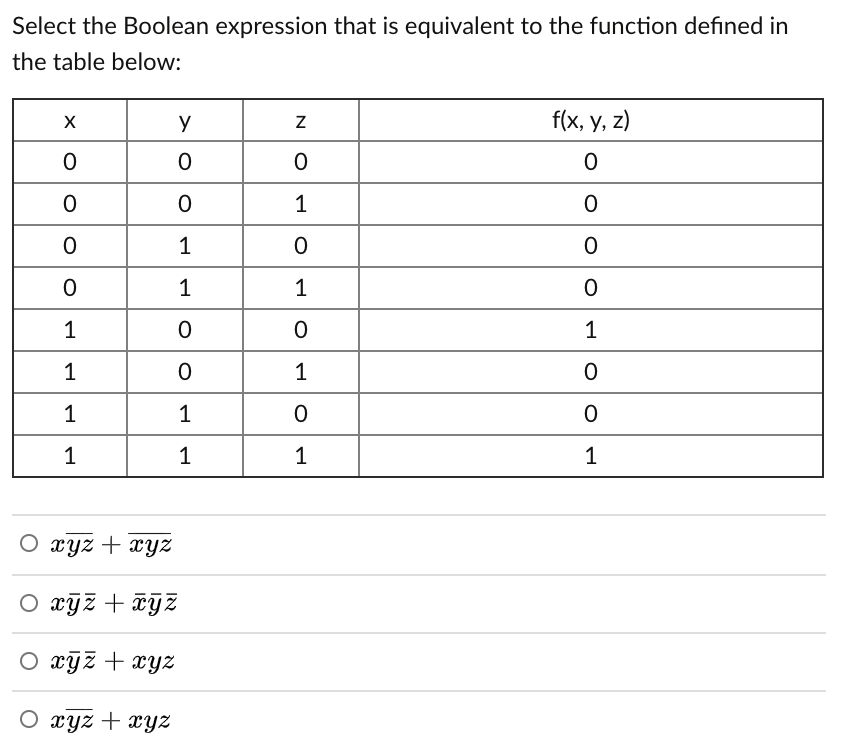 Solved Select the Boolean expression that is equivalent to | Chegg.com Solved Select the Boolean expression that is equivalent to | Chegg.com