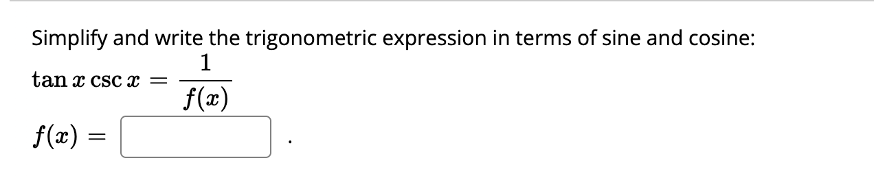 Solved Simplify and write the trigonometric expression in | Chegg.com