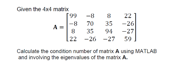 Solved Given the 4×4 | Chegg.com