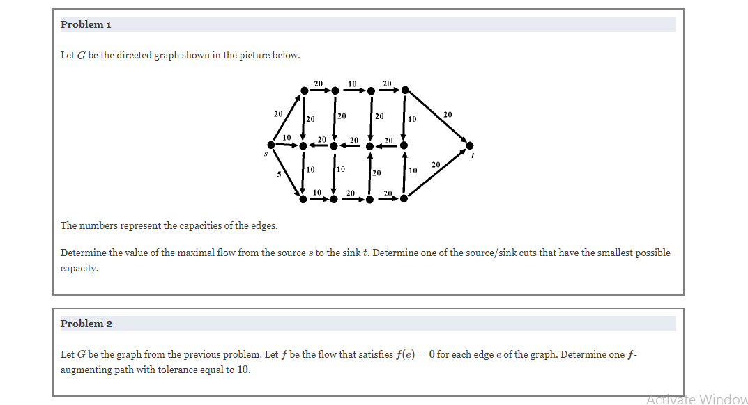 Problem 1 Let G be the directed graph shown in the | Chegg.com