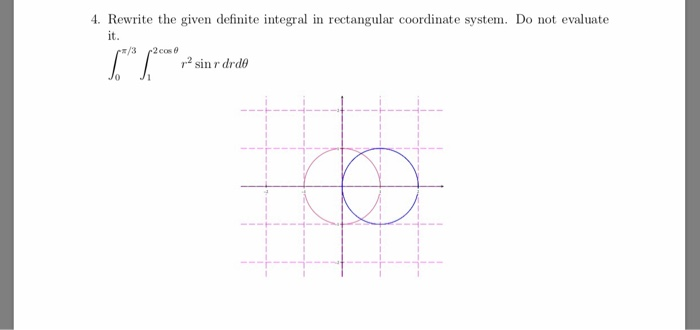Solved 4. Rewrite the given definite integral in rectangular | Chegg.com