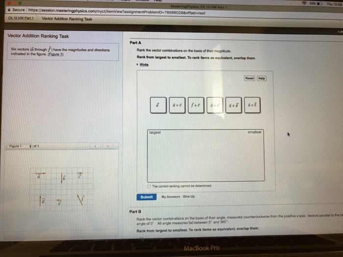 Solved Thu 12:58 a Secure https //se Ch. 10 HW PertVector | Chegg.com