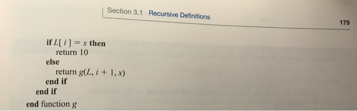 Solved 78 The Following Recursive Function Is Initially