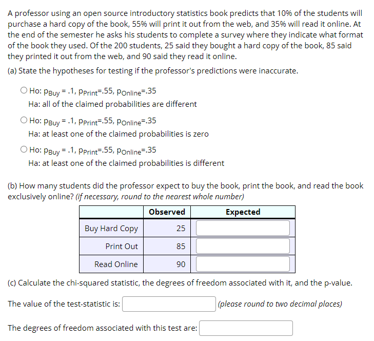 Solved A professor using an open source introductory | Chegg.com
