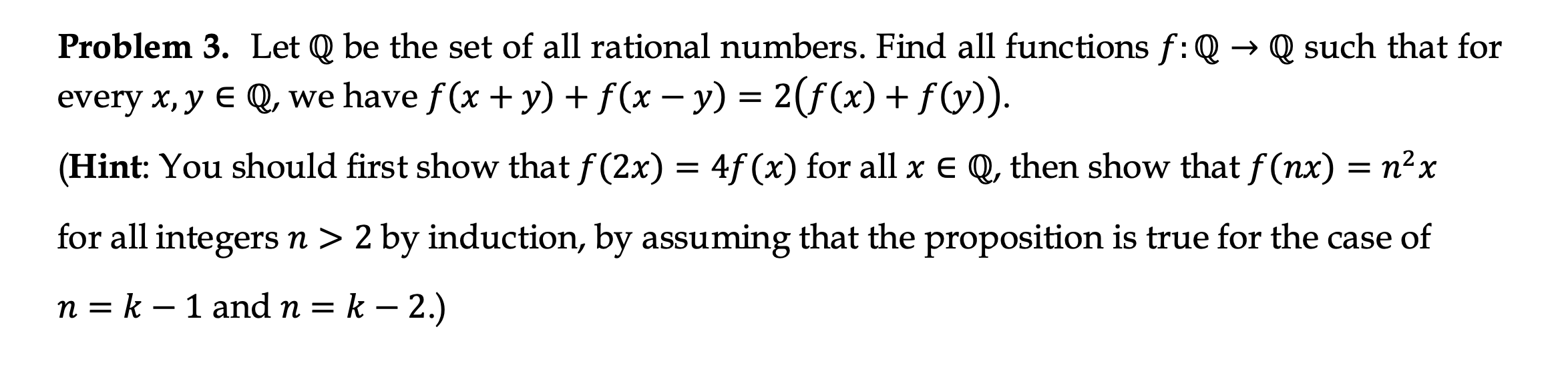 Solved Problem 3. Let Q be the set of all rational numbers. | Chegg.com
