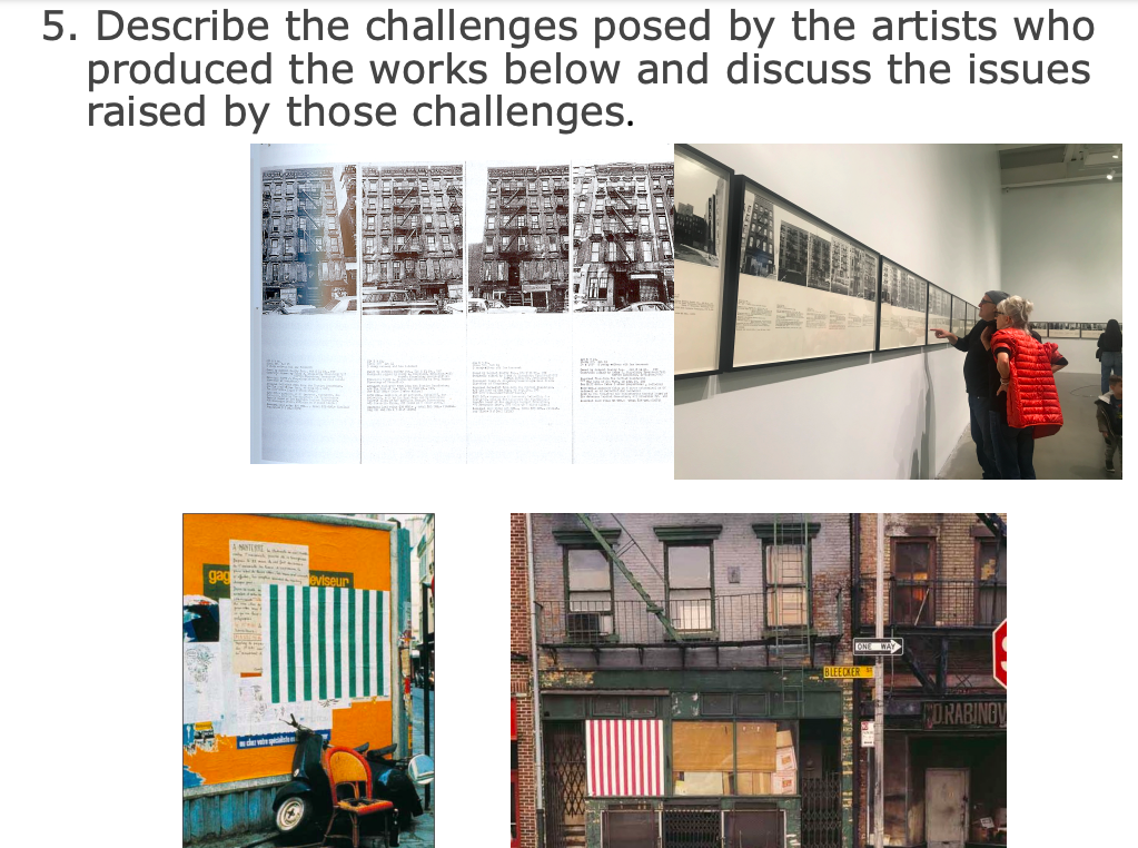 5. Describe the challenges posed by the artists who | Chegg.com