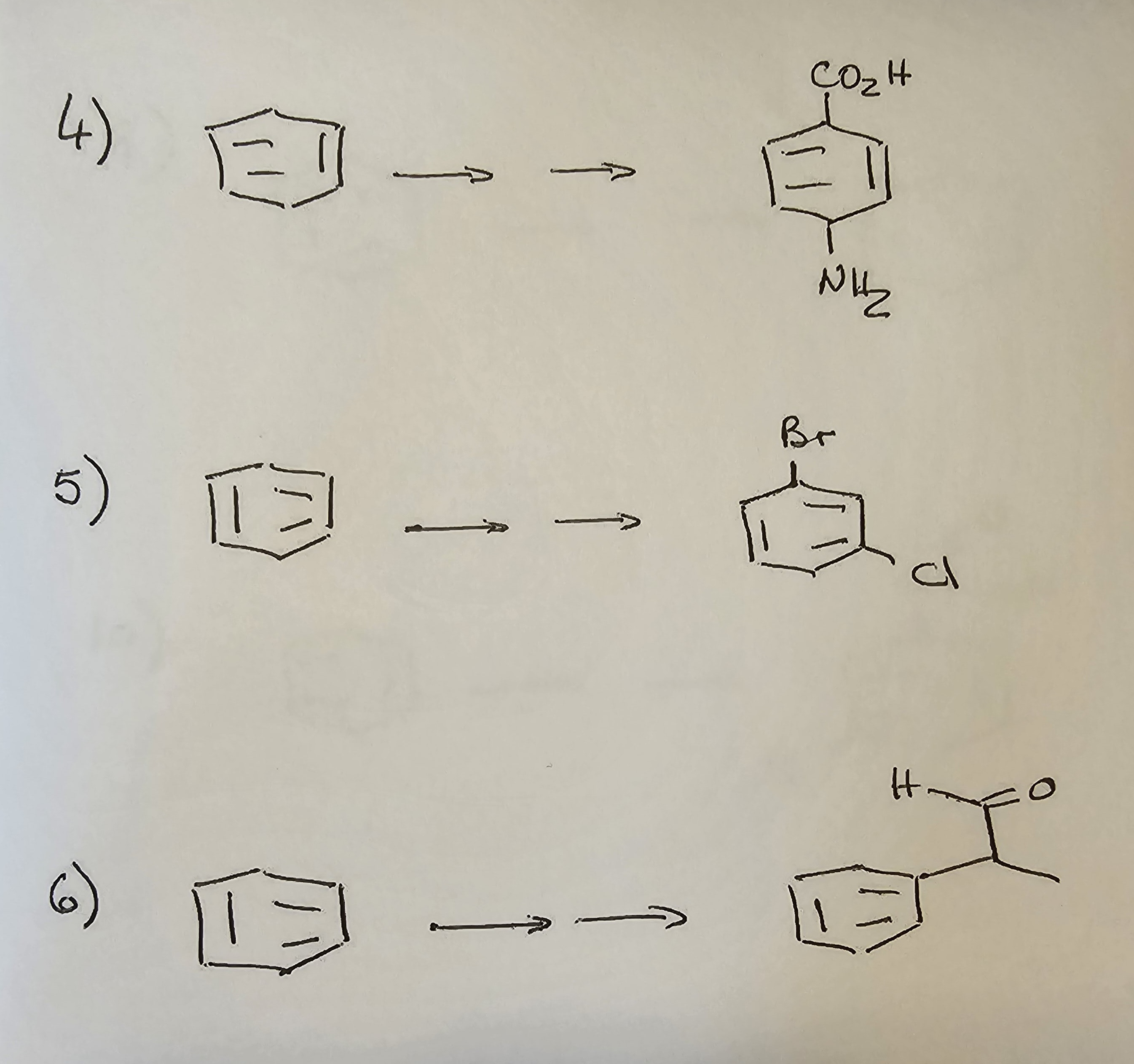 Solved Write the synthesis sequence to obtain the products | Chegg.com