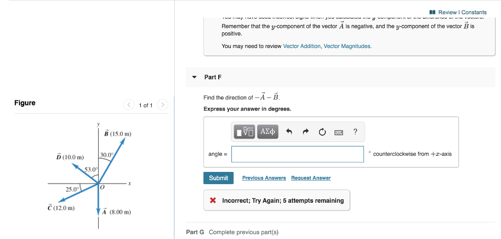 Solved A Review Constants Use your answers to find the | Chegg.com