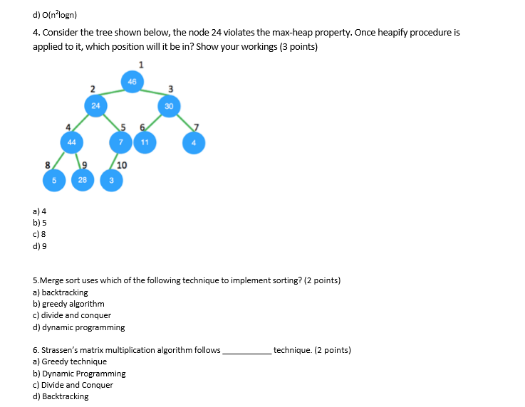 Solved Circle the correct answer 1. Which of the following | Chegg.com