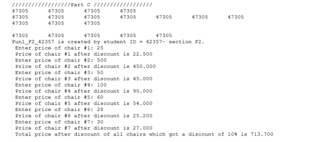 Solved C. The main function should then perform the | Chegg.com