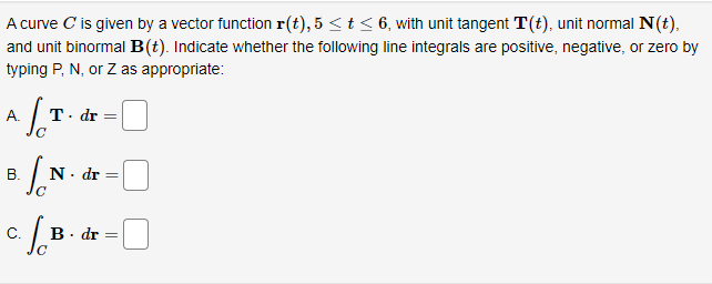 Solved A Curve C Is Given By A Vector Function R T 5≤t≤6